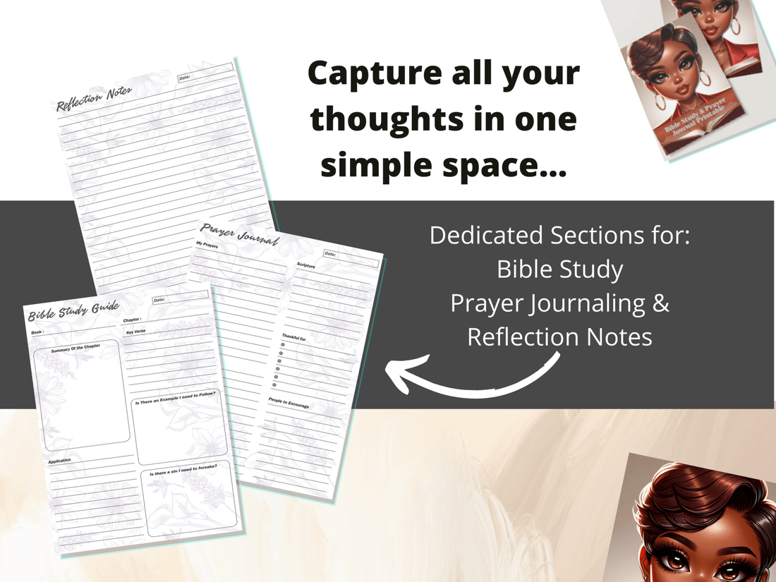 V2 Printable Bible Study & Prayer Journal 2-in-1 Bundle – Deepen Your ...